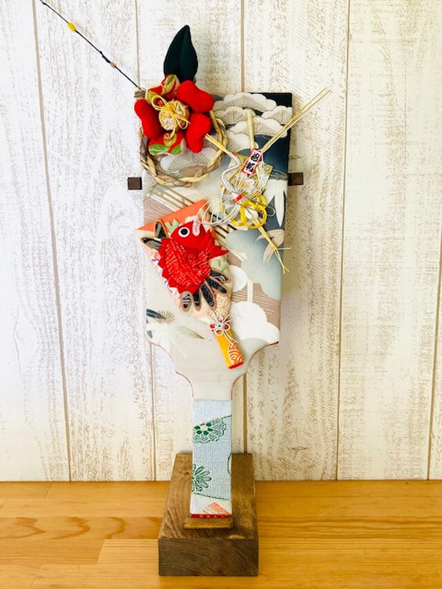 古布羽子板飾り 豪華迎春 〔黒〕 | iichi ハンドメイド・クラフト作品・手仕事品の通販