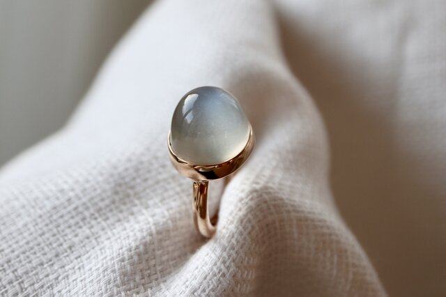 K10[月兎のmoonstone]ring | iichi ハンドメイド・クラフト作品・手仕事品の通販
