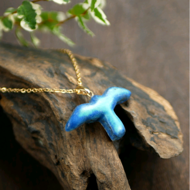 青色の鳥 ネックレス no.5 | iichi ハンドメイド・クラフト作品・手仕事品の通販