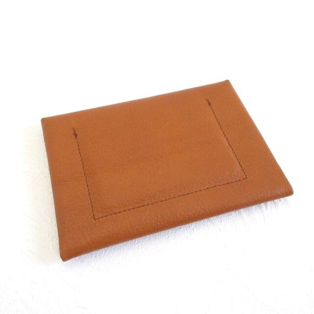 B7対応パスポートケース・カードポケット付き《牛革》キャメル・0178 | iichi ハンドメイド・クラフト作品・手仕事品の通販