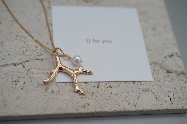 【seasons】18kgp coral longnecklace | iichi ハンドメイド・クラフト作品・手仕事品の通販