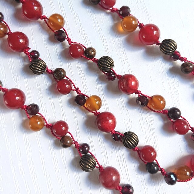 赤い実 ロング Y-1632 | iichi 日々の暮らしを心地よくするハンドメイドやアンティークのマーケットプレイス