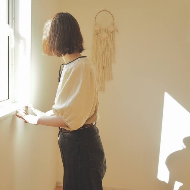 melissa blouse きなり | iichi ハンドメイド・クラフト作品・手仕事品の通販