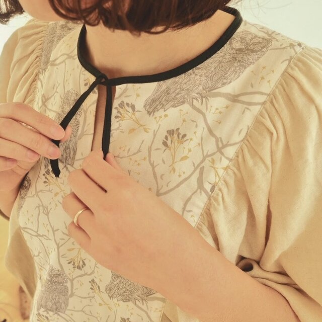 melissa blouse きなり | iichi ハンドメイド・クラフト作品・手仕事品の通販