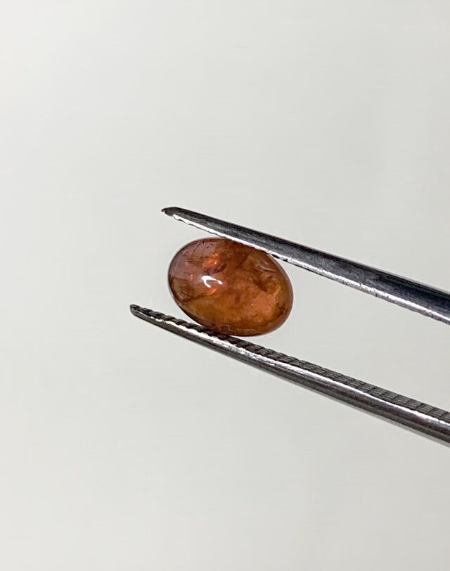 一点もの k18 Red Spinel CAB リング No.2/ 受注制作 | iichi ハンドメイド・クラフト作品・手仕事品の通販