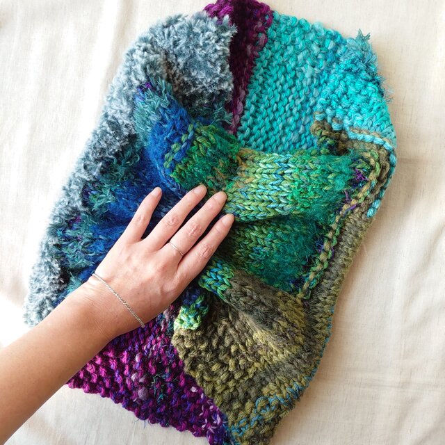 つぎはぎネックウォーマー＊秋の気分 | iichi ハンドメイド・クラフト作品・手仕事品の通販