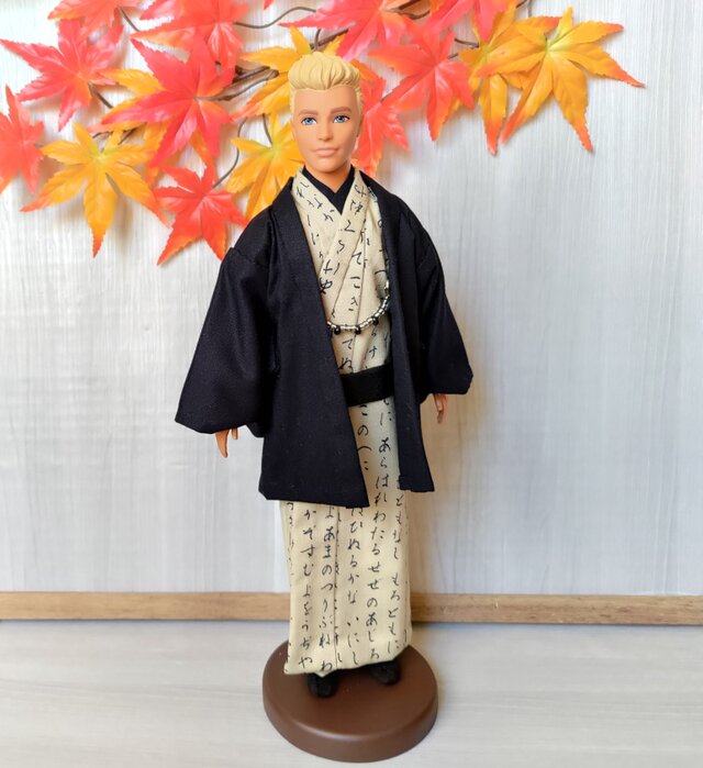 「歌詠み」30cm男子ドール着物＆羽織 | iichi ハンドメイド・クラフト作品・手仕事品の通販