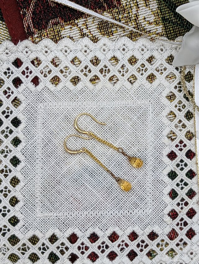 シトリンのピアス | iichi ハンドメイド・クラフト作品・手仕事品の通販