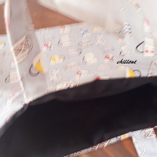 入園バッグ5点セット：ティーカップ：くすみブルー【0423】 | iichi ハンドメイド・クラフト作品・手仕事品の通販