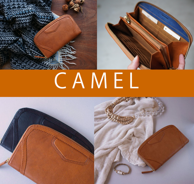 【限定価格】イタリアンレザー なめらかファスナー長財布・カードがたくさん入る ＃CAMEL | iichi 日々の暮らしを心地よくするハンドメイドやアンティークのマーケットプレイス