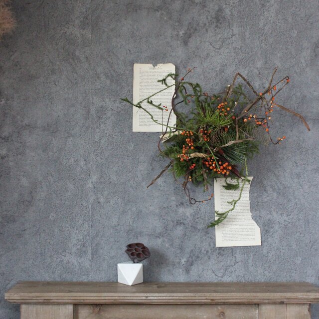 【お正月】錦木とツルウメモドキのしめ飾り しめ縄 変わりしめ縄 正月飾り | iichi 日々の暮らしを心地よくするハンドメイドやアンティークのマーケットプレイス