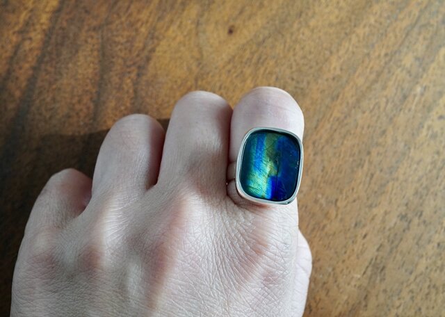 spectrolite ring | iichi ハンドメイド・クラフト作品・手仕事品の通販