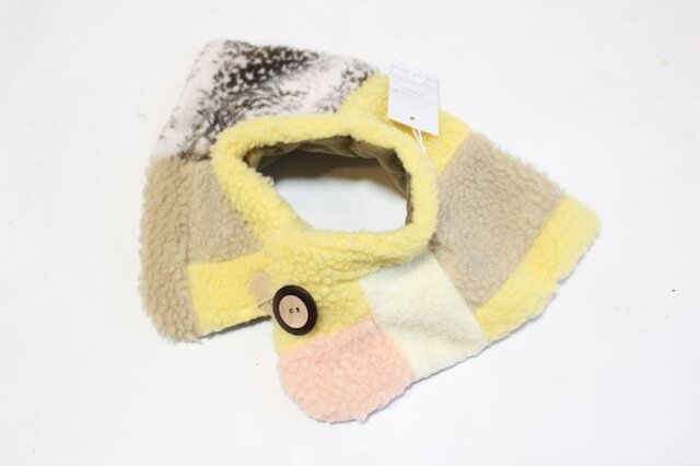 patch attached collar c/#yellow | iichi ハンドメイド・クラフト作品・手仕事品の通販
