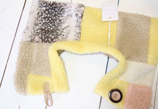 patch attached collar c/#yellow | iichi ハンドメイド・クラフト作品・手仕事品の通販