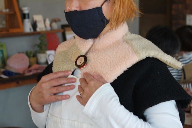 patch attached collar c/#yellow | iichi ハンドメイド・クラフト作品・手仕事品の通販