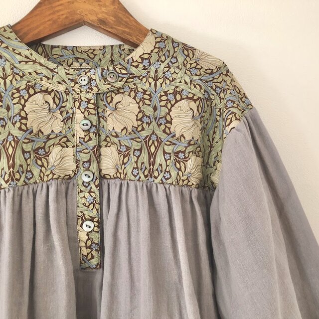 drop blouse グレーPimpernel Brown [120cm] | iichi ハンドメイド・クラフト作品・手仕事品の通販