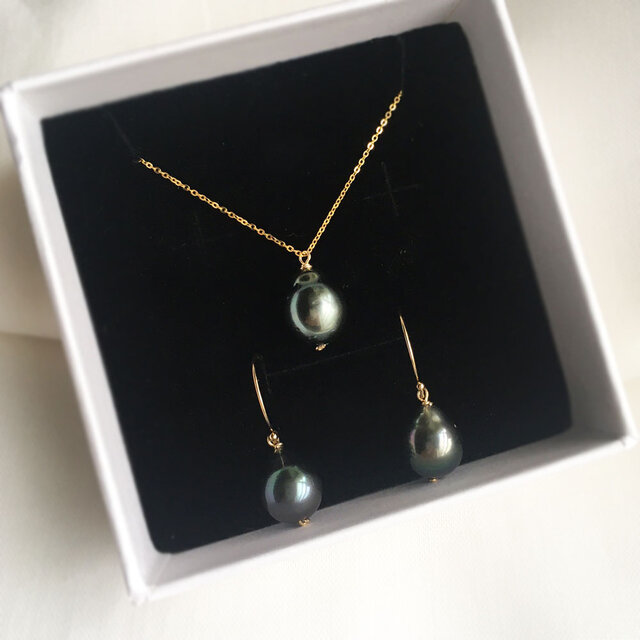 K14GF Tahitian Baroque Pearl Long Necklace 50cm | iichi ハンドメイド・クラフト作品・手仕事品の通販