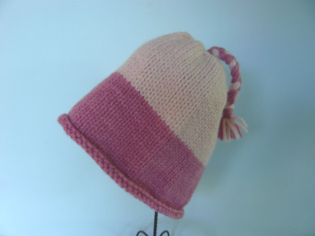 ＊Sale＊ 草木染毛糸の手編み帽子1~3才用 CH-137 | iichi 日々の暮らしを心地よくするハンドメイドやアンティークのマーケットプレイス