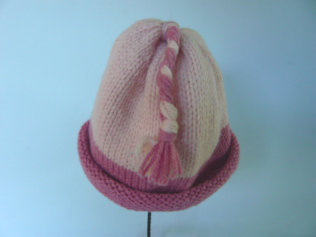 ＊Sale＊ 草木染毛糸の手編み帽子1~3才用 CH-137 | iichi ハンドメイド・クラフト作品・手仕事品の通販