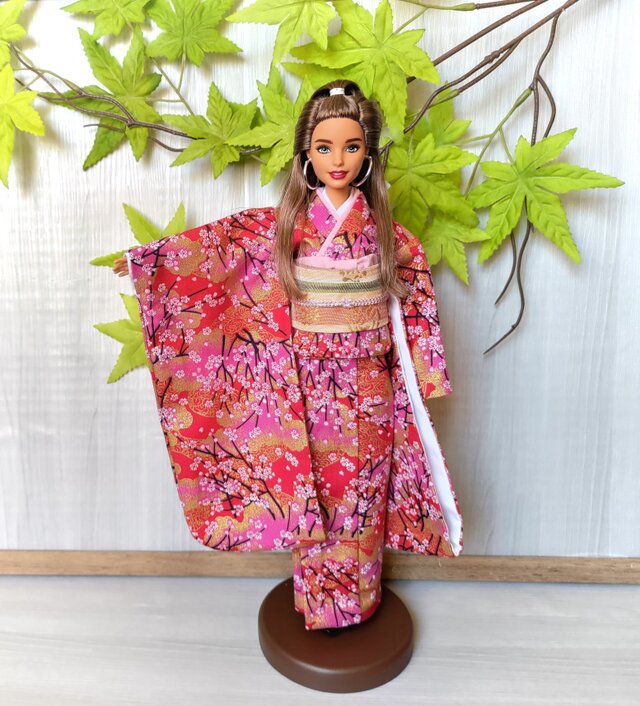 「隠れ里の四季…暁」28～30cmドール振袖着物 | iichi ハンドメイド・クラフト作品・手仕事品の通販