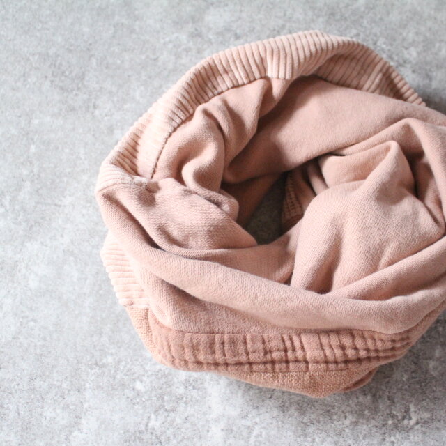 patchwork snood/草木染め/スヌード/パッチワーク/桜鼠色 | iichi 日々の暮らしを心地よくするハンドメイドやアンティークのマーケットプレイス
