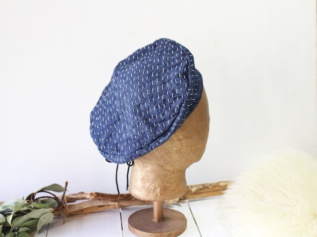 BERET HANDQUILT DENIM 58~60cm | iichi ハンドメイド・クラフト作品・手仕事品の通販