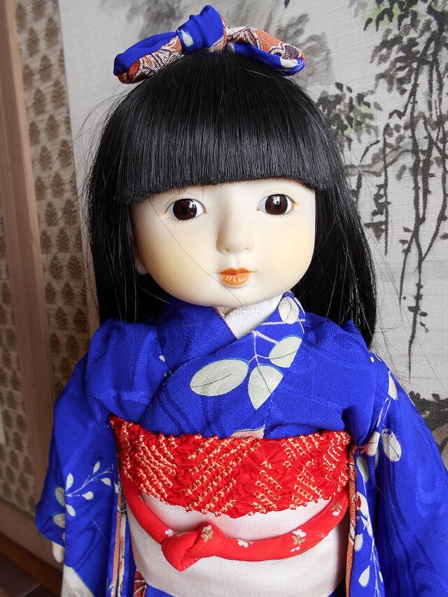 ドール背丈40～45cm用 リバーシブル仕立ての振袖セット（紫・渋いオレンジ色） | iichi ハンドメイド・クラフト作品・手仕事品の通販