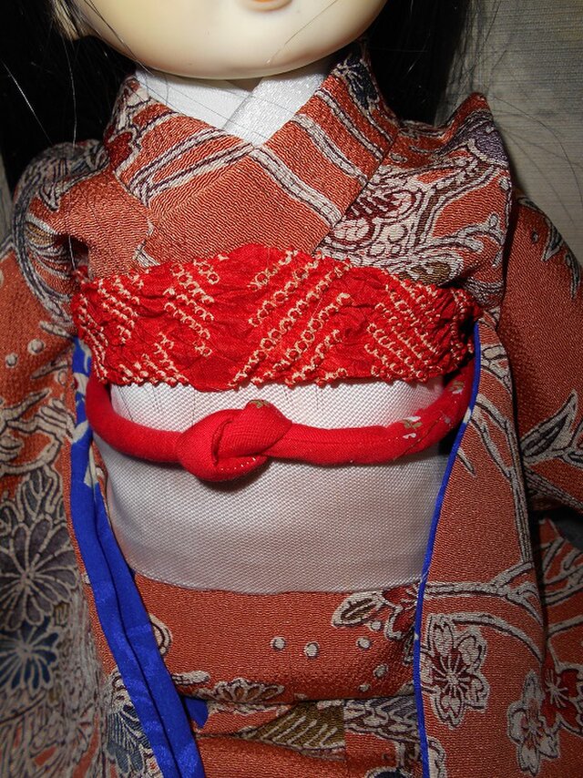 ドール背丈40～45cm用 リバーシブル仕立ての振袖セット（紫・渋いオレンジ色） | iichi ハンドメイド・クラフト作品・手仕事品の通販