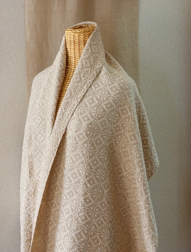 手織りコットンストール・・12がつ | iichi 日々の暮らしを心地よくするハンドメイドやアンティークのマーケットプレイス