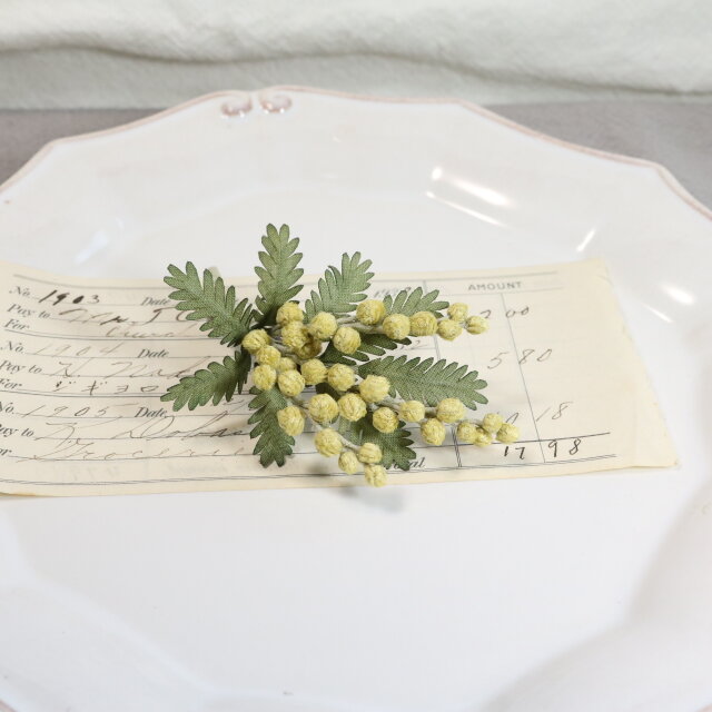 布花 ミモザ ブローチ 571 | iichi ハンドメイド・クラフト作品・手仕事品の通販