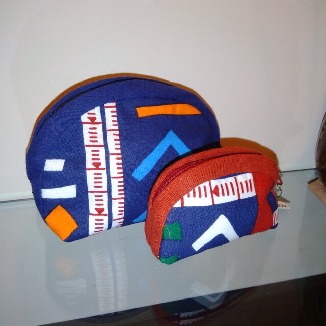 綿楕円型ポーチ（中）（小） | iichi ハンドメイド・クラフト作品・手仕事品の通販