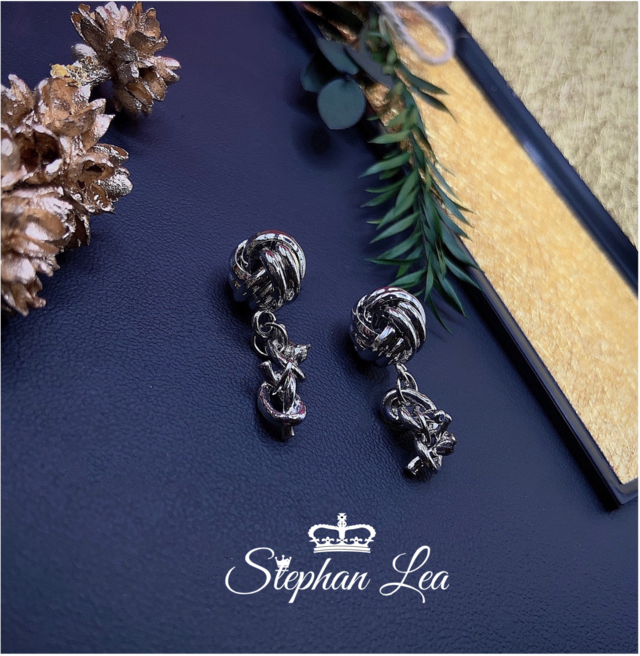 Stephan Lea アレルギー対応〜しめ縄シルバーサークル結び目イヤリング | iichi ハンドメイド・クラフト作品・手仕事品の通販