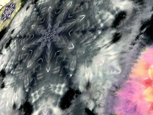 タイダイ染め タペストリー 月の華 星の花 HD18-36 | iichi ハンドメイド・クラフト作品・手仕事品の通販