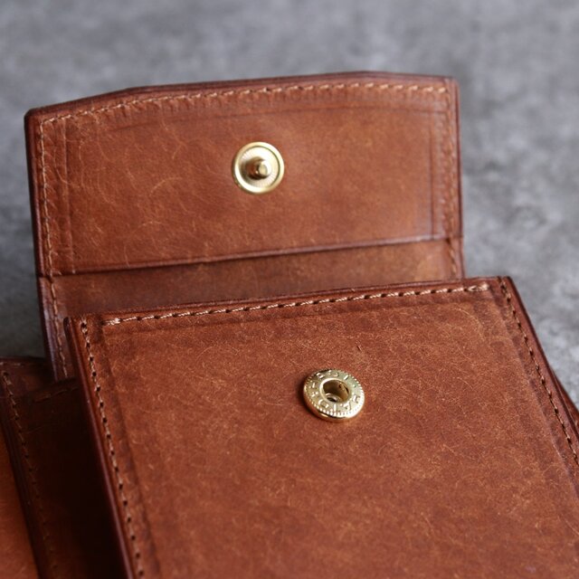 二つ折り財布 / Chocolate | iichi ハンドメイド・クラフト作品・手仕事品の通販
