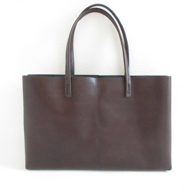 《牛革》A4対応・切り替えハンドステッチ・スリムトート・クロムソフト・0166 | iichi ハンドメイド・クラフト作品・手仕事品の通販