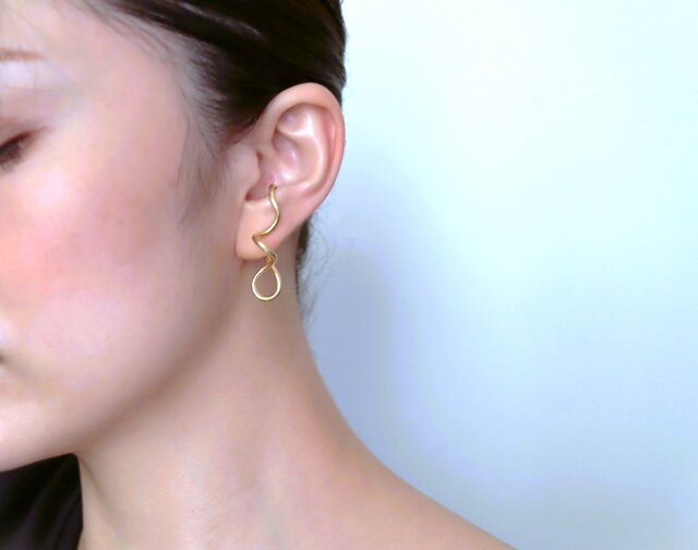 ジェルメgermerカフクリップ真鍮 片耳用 | iichi ハンドメイド・クラフト作品・手仕事品の通販