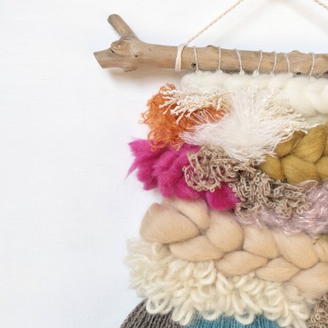 【一点もの】流木 ウィービングタペストリー『primitive, P.』 | iichi ハンドメイド・クラフト作品・手仕事品の通販