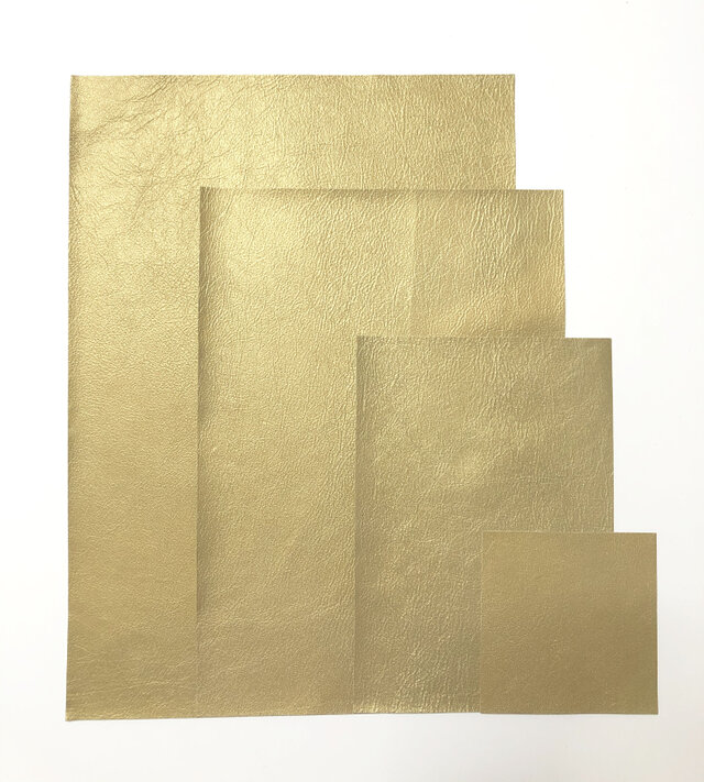 送料無料・布のように薄いレザーFabRoo・A5サイズ【ゴールドb】 | iichi ハンドメイド・クラフト作品・手仕事品の通販