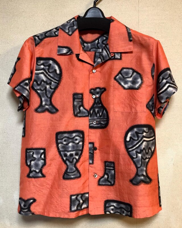 銘仙 アロハシャツ ピンク BL57 | iichi ハンドメイド・クラフト作品・手仕事品の通販