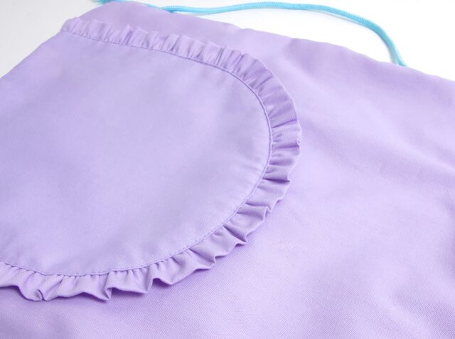 （大きいサイズ）フリル お着替え袋 ラベンダー Kids | iichi 日々の暮らしを心地よくするハンドメイドやアンティークのマーケットプレイス