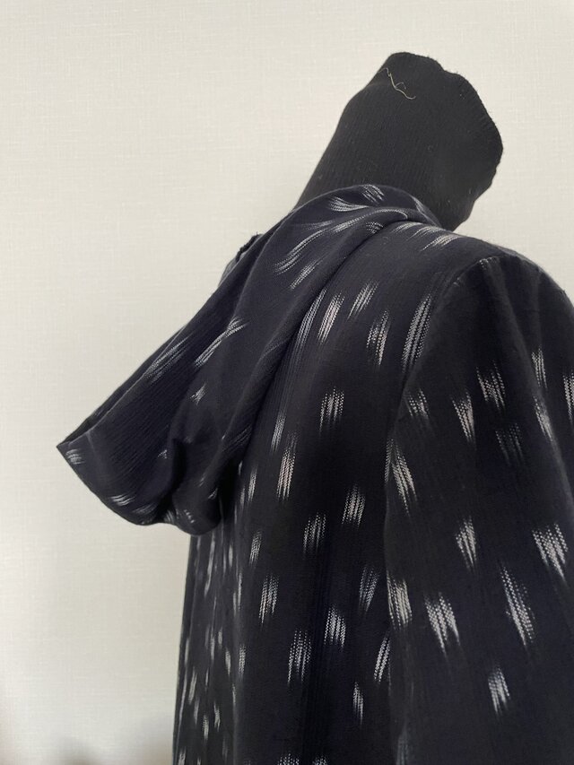 久留米絣 フード衿のジャケット JK59 | iichi ハンドメイド・クラフト作品・手仕事品の通販