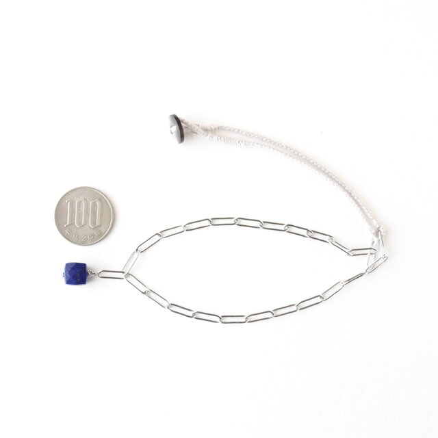 Oval Chain Pendant -blue cube- | iichi ハンドメイド・クラフト作品・手仕事品の通販