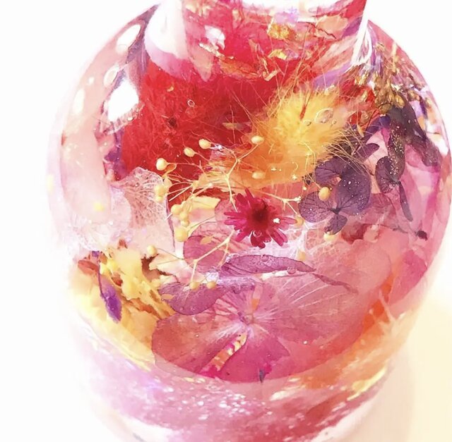 夕陽の森』プリザーブドフラワーとクリスタルのメルヘンハー 夕陽の森』プリザーブドフラワーとクリスタルのメルヘンハー