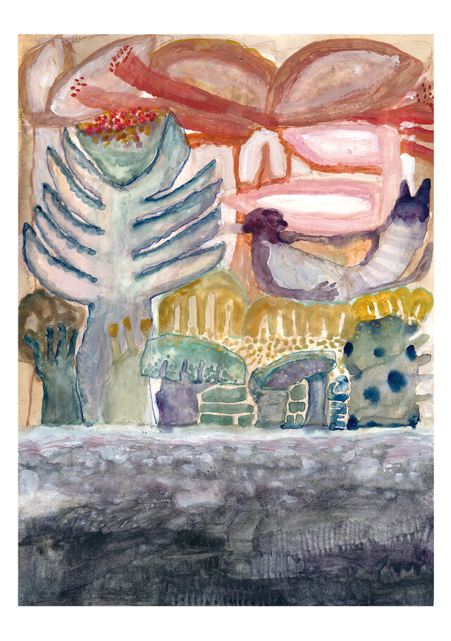 大地 アートプリント A5サイズ | iichi 日々の暮らしを心地よくするハンドメイドやアンティークのマーケットプレイス