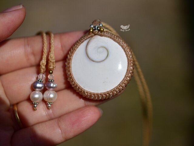 自然を胸に★お守り★シヴァアイ マクラメネックレス874 | iichi ハンドメイド・クラフト作品・手仕事品の通販