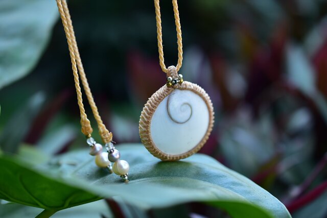 自然を胸に★お守り★シヴァアイ マクラメネックレス874 | iichi ハンドメイド・クラフト作品・手仕事品の通販