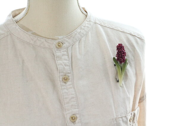 布花 ヒヤシンスブローチ 579 | iichi ハンドメイド・クラフト作品・手仕事品の通販