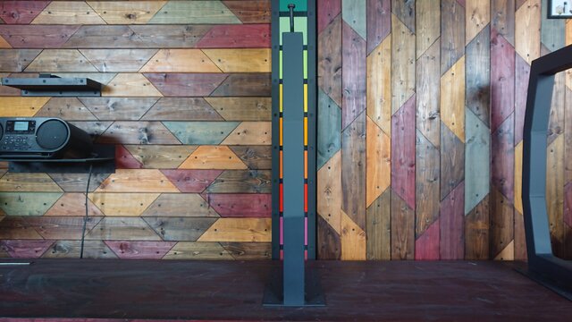 マットグレーでアイアンな極太鉄脚♪ 50×300（最長400）×650mm 八角型 2脚ver. ダイニングテーブル | iichi ハンドメイド・クラフト作品・手仕事品の通販