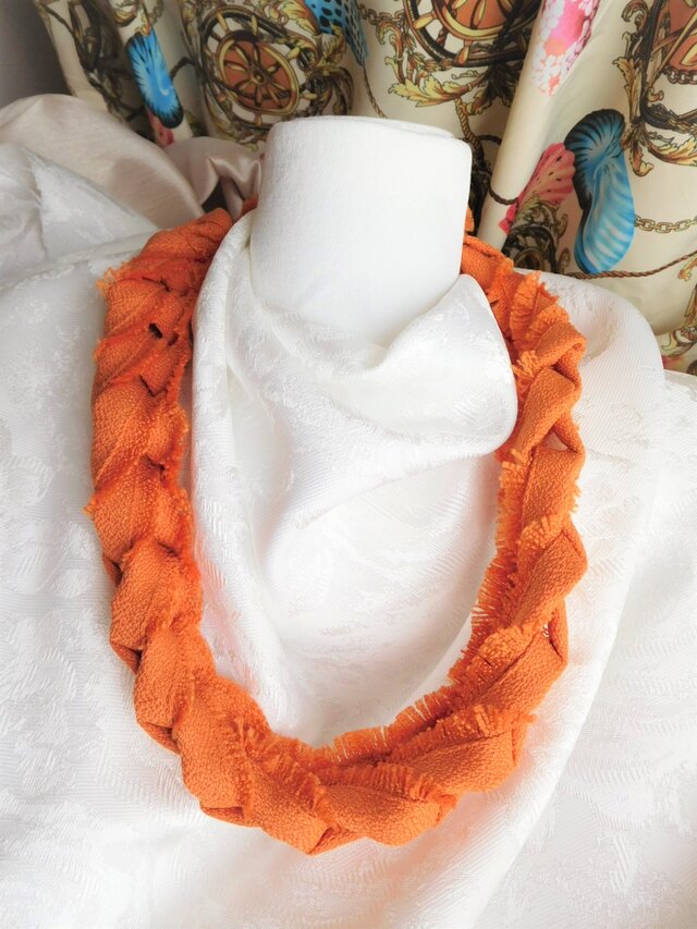 スネーク 橙(梨地ｼﾞｮｰｾﾞｯﾄ) | iichi ハンドメイド・クラフト作品・手仕事品の通販