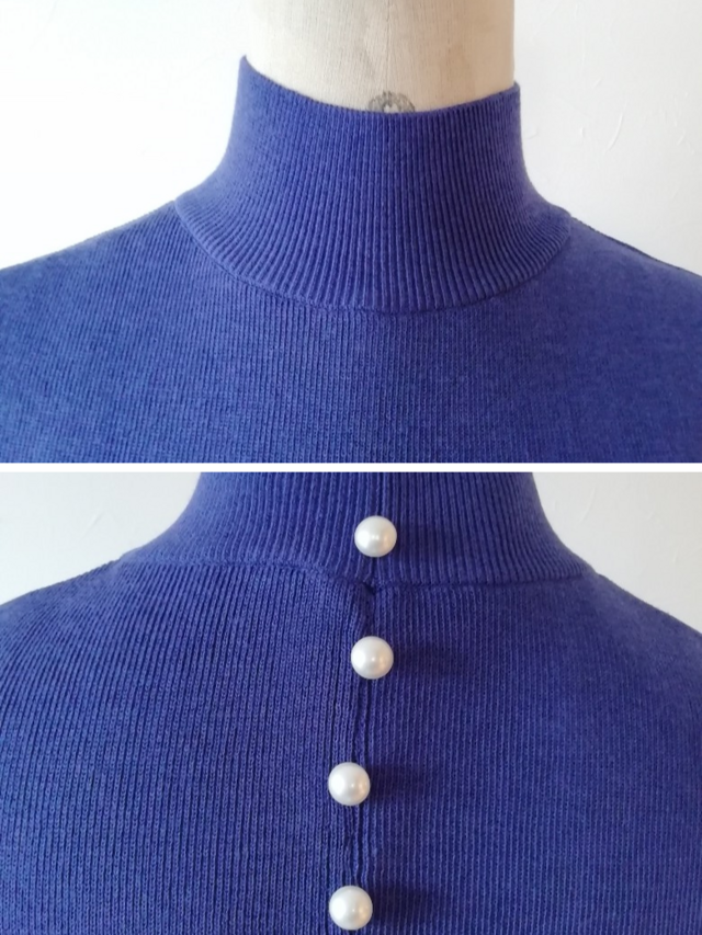 Iラインシルエットワンピース O0006 コバルトブルー | iichi ハンドメイド・クラフト作品・手仕事品の通販